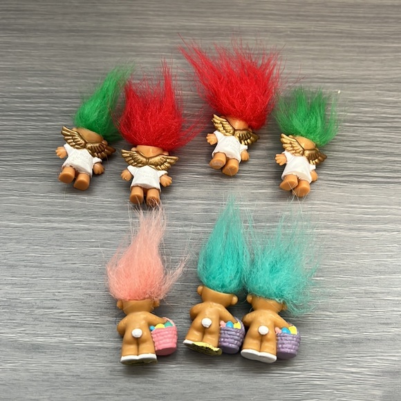 Russ | Toys | 7 Vintage Russ Trolls 4 Angels 3 Easter Bunnies Tall ...